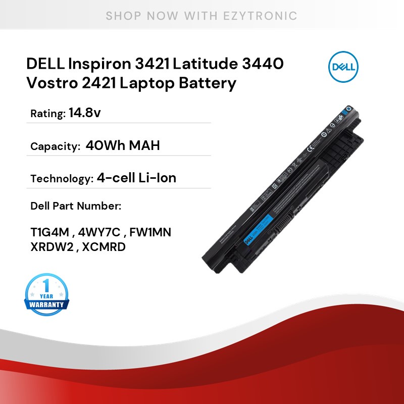 (Preorder) Dell Inspiron 3421 Latitude 3440 Vostro 2421 Laptop Battery ...