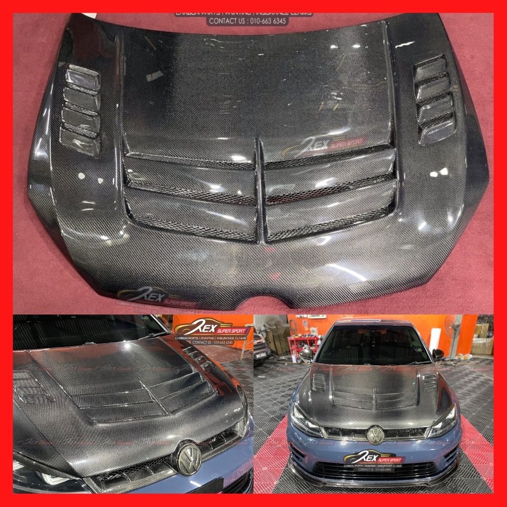 VW Volkswagen Golf MK7 / MK7.5 TSI GTI R Front Bonnet Varis Hood Carbon ...