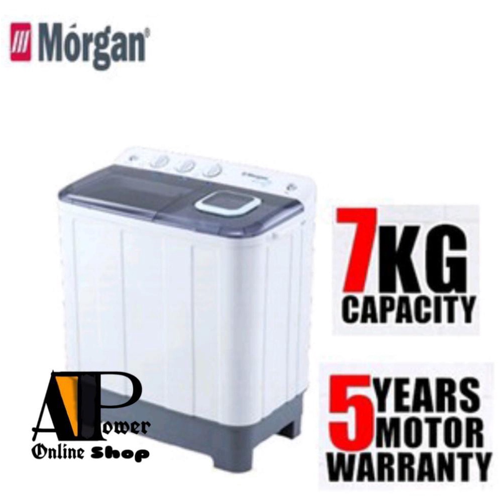 Morgan Semi Auto Washing Machine 7kg Mesin Basuh MWM-1370SA | Shopee ...
