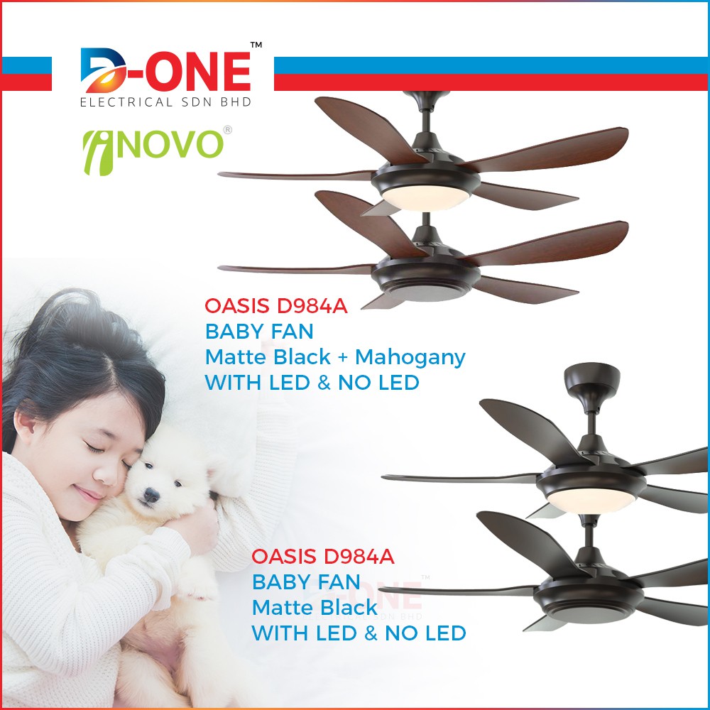 Inovo Ceiling Fan - Oasis D984 Series 42″ / DC Motor / With OR WITHOUT ...