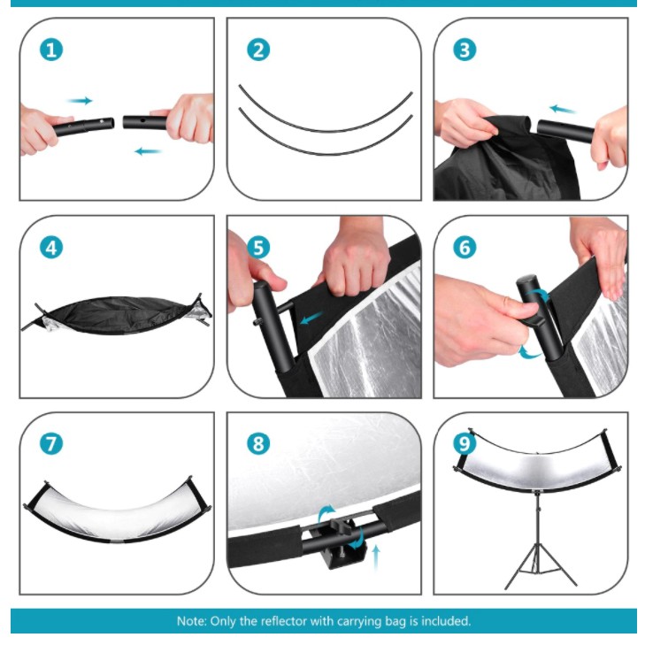 FOTO U-shaped Curved Reflector With Four Color Reflective Cloth For ...