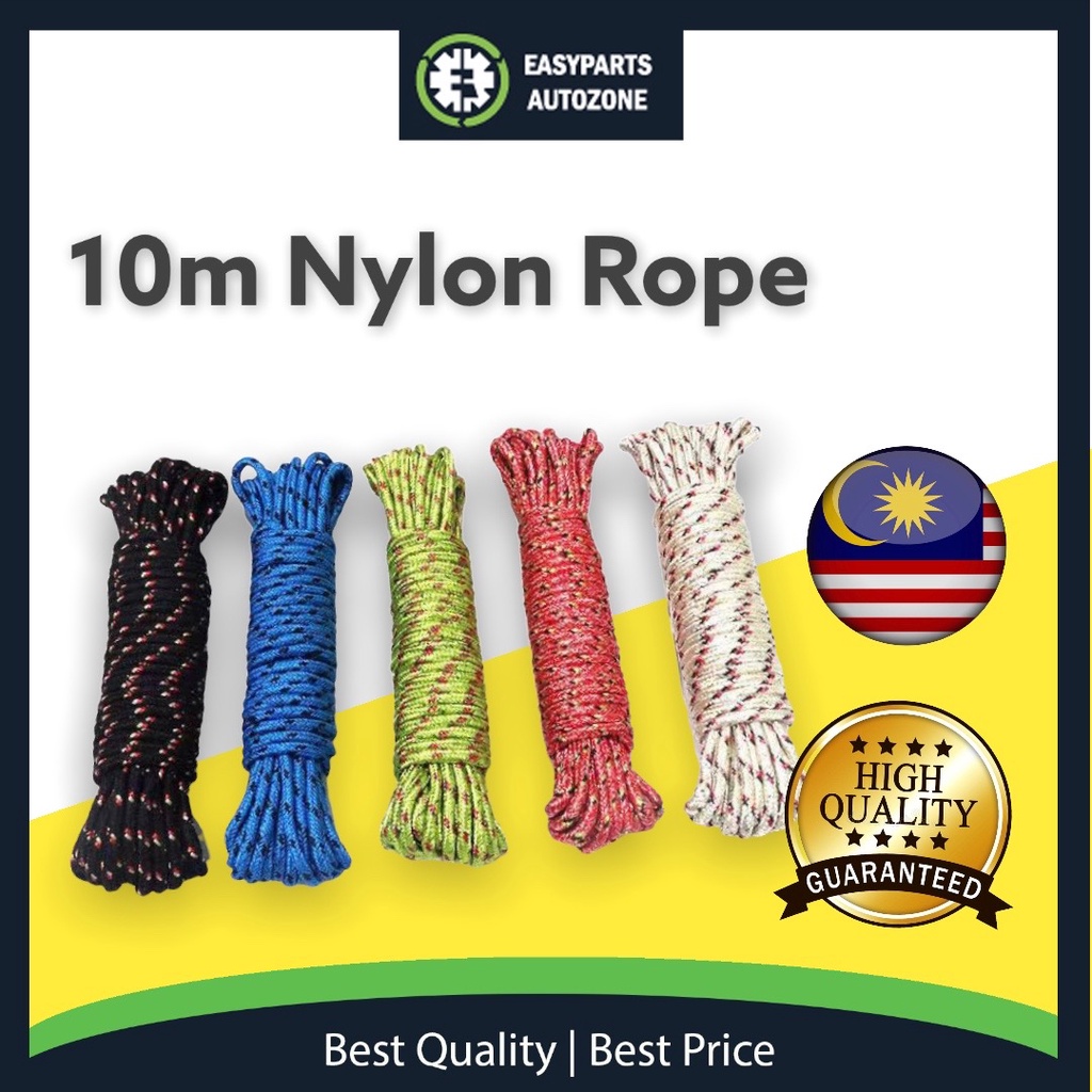 Autozone 10 Meter 4mm Tali Nylon Rope Tent Camping Equipment Outdoor ...