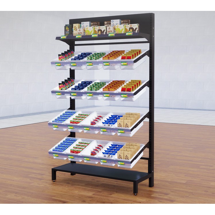 Convenience Store Supermarket Retail Snack Shelf Scattered Display Rack ...