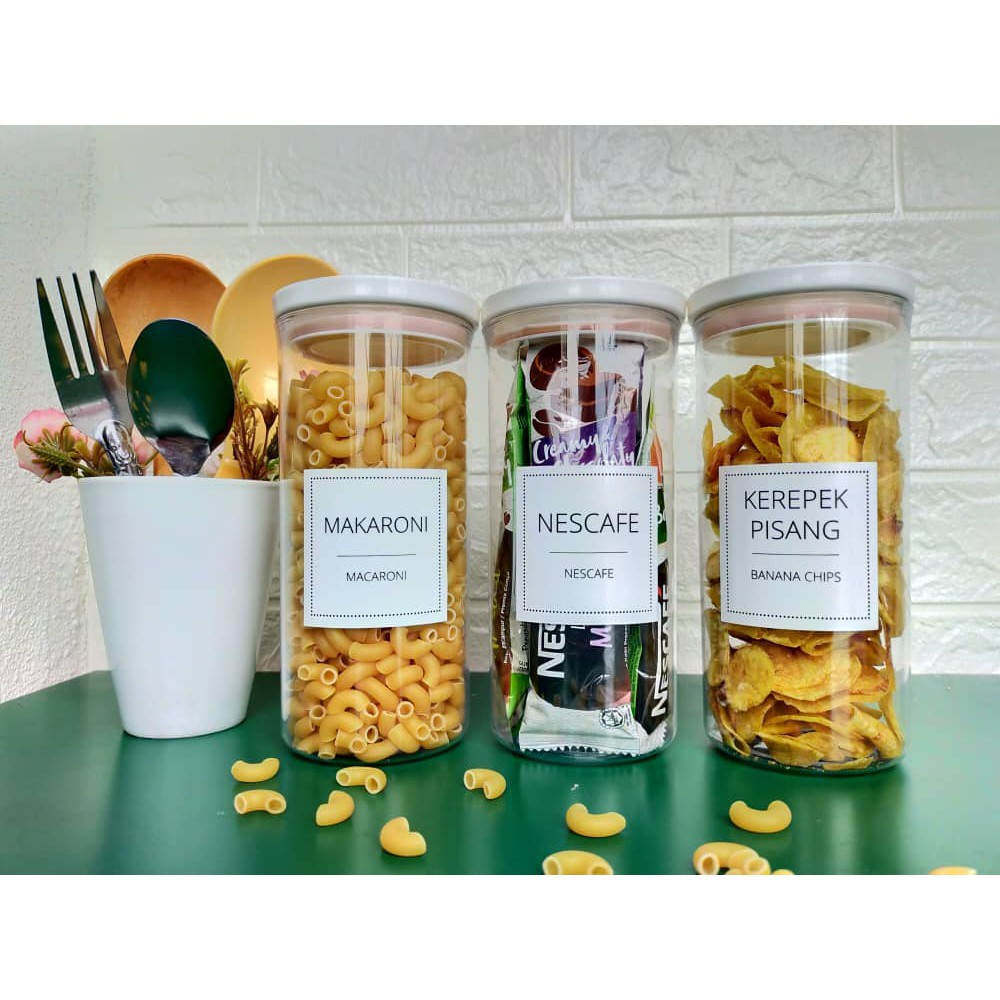 Sticker Dapur Design Minimalist, Sticker Dapur, Kitchen Labelling ...