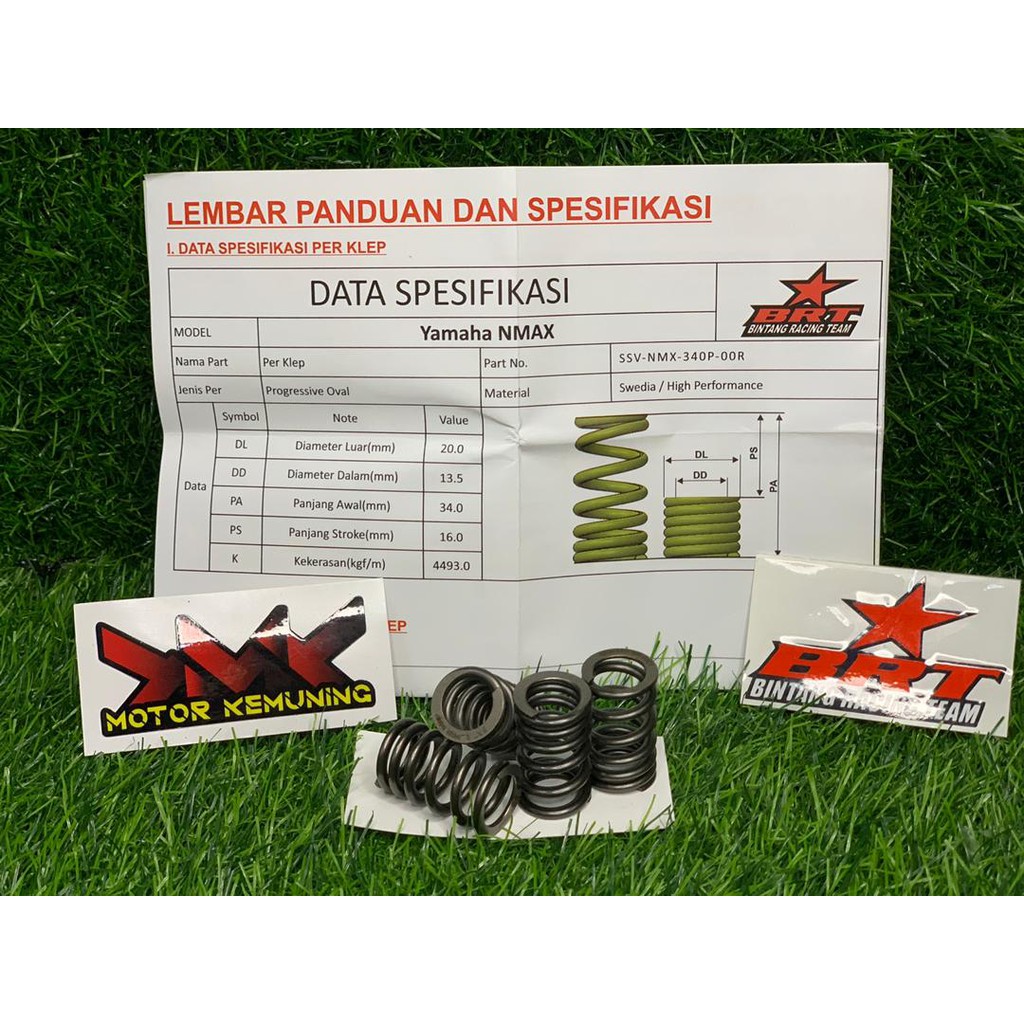 BRT VALVE SPRING OVAL HIGH PERFORMANCE SRL115FI , NVX155 , NMAX , R15 , RS150 , Y15ZR LC135 ...