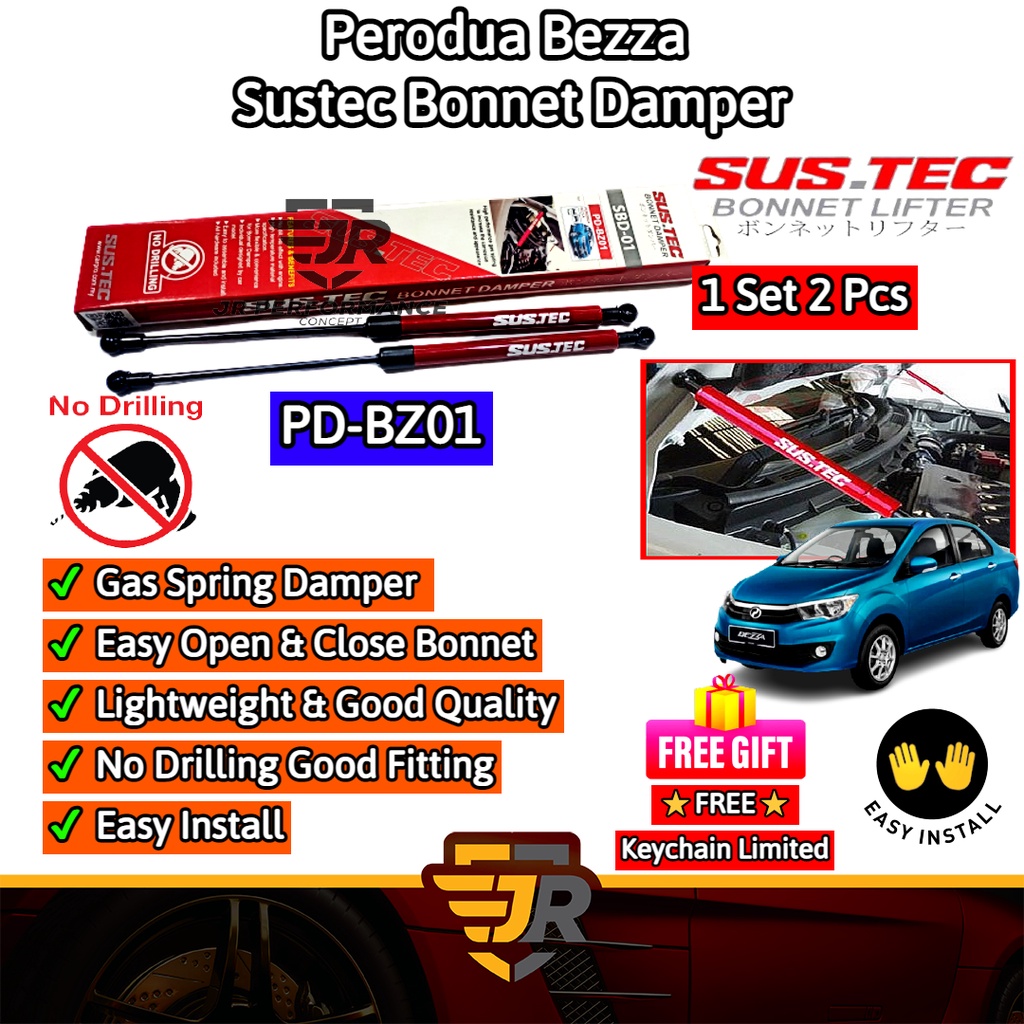 SUSTEC Front Bonnet Damper Perodua Bezza Front Boot Absorber Hood Gas ...