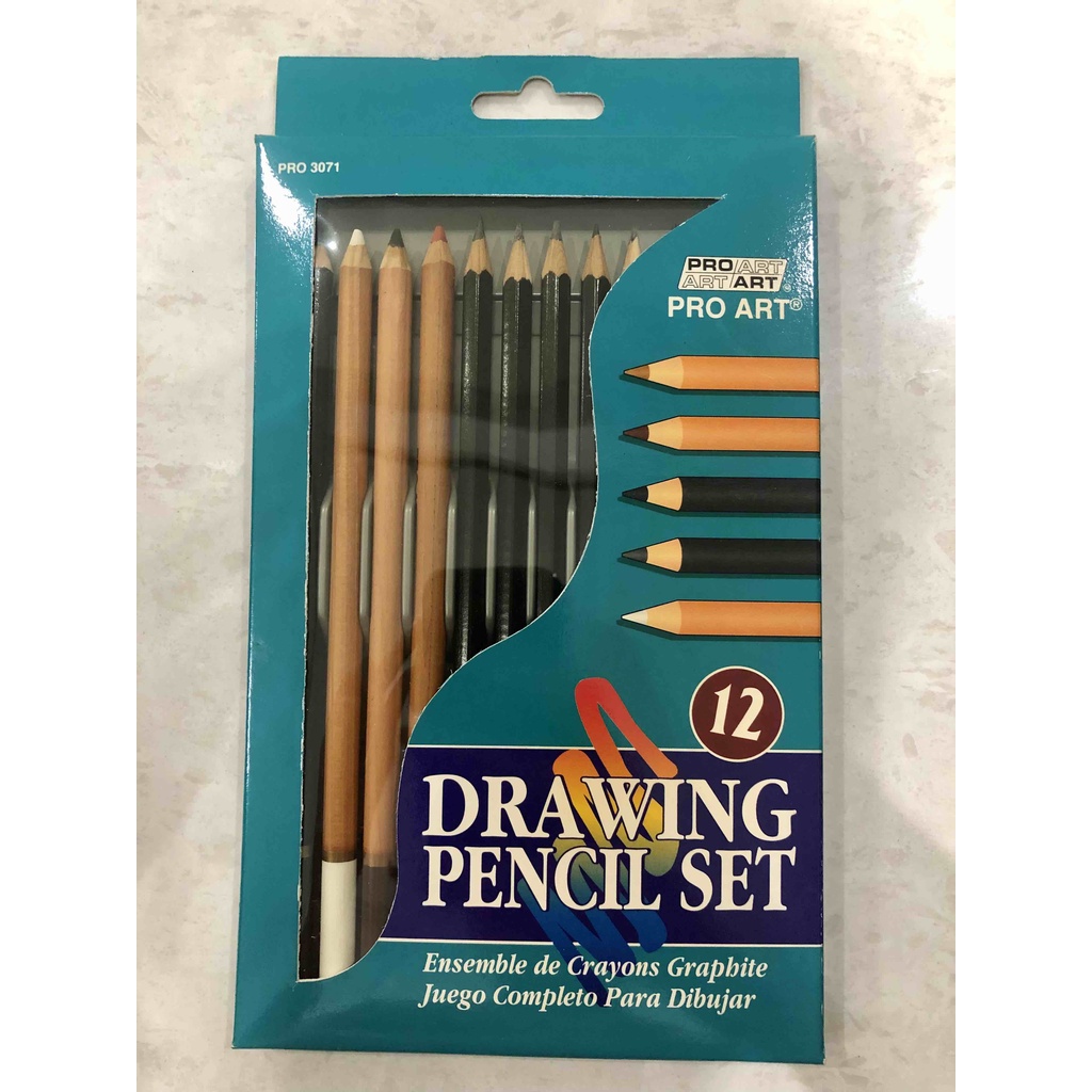 Pro Art drawing pencil set. Drawing Pencils 12 Bars per box | Shopee ...