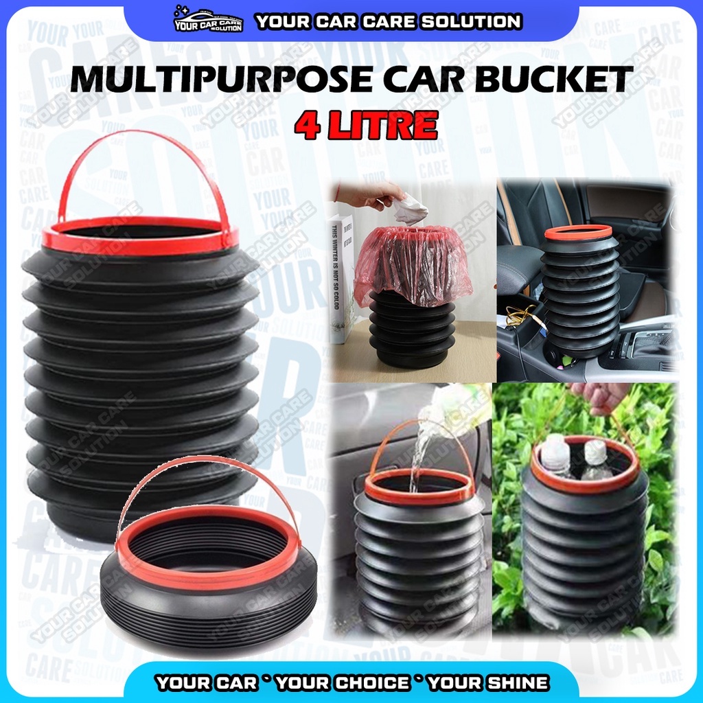 4L Black Multifunctional Magic Stick Container Barrel Trash Bin Dustbin ...