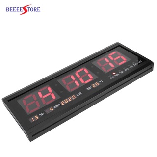 Large Modern LED Digital Wall Clock Digital LED Clock Date Temperature ...