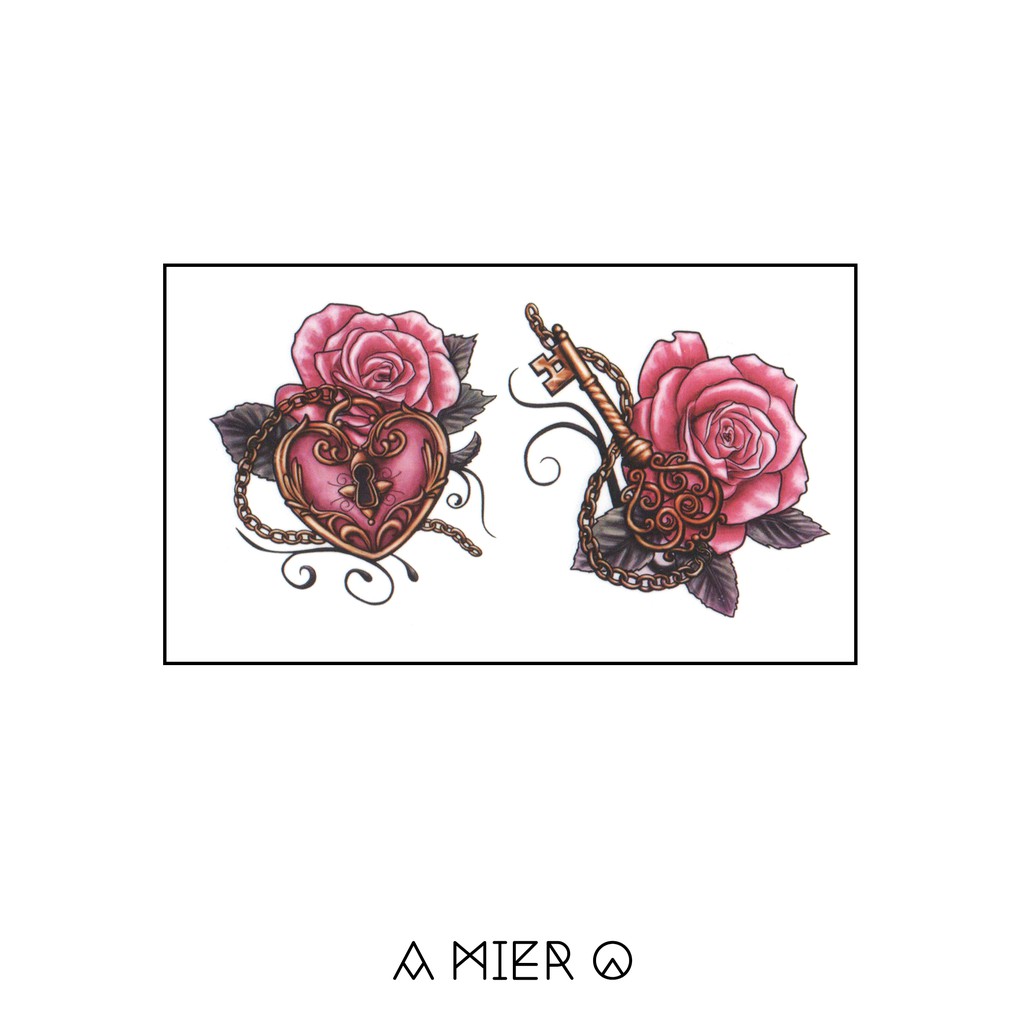 Temporary Tattoo - Rose Lock and Key | Shopee Malaysia