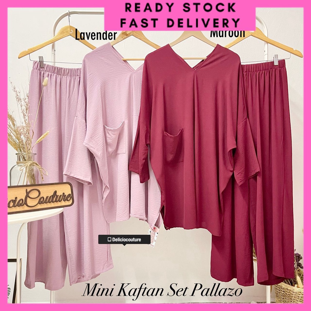 MINI KAFTAN SET PALLAZO blouse set pallazo baju set seluar muslimah ...