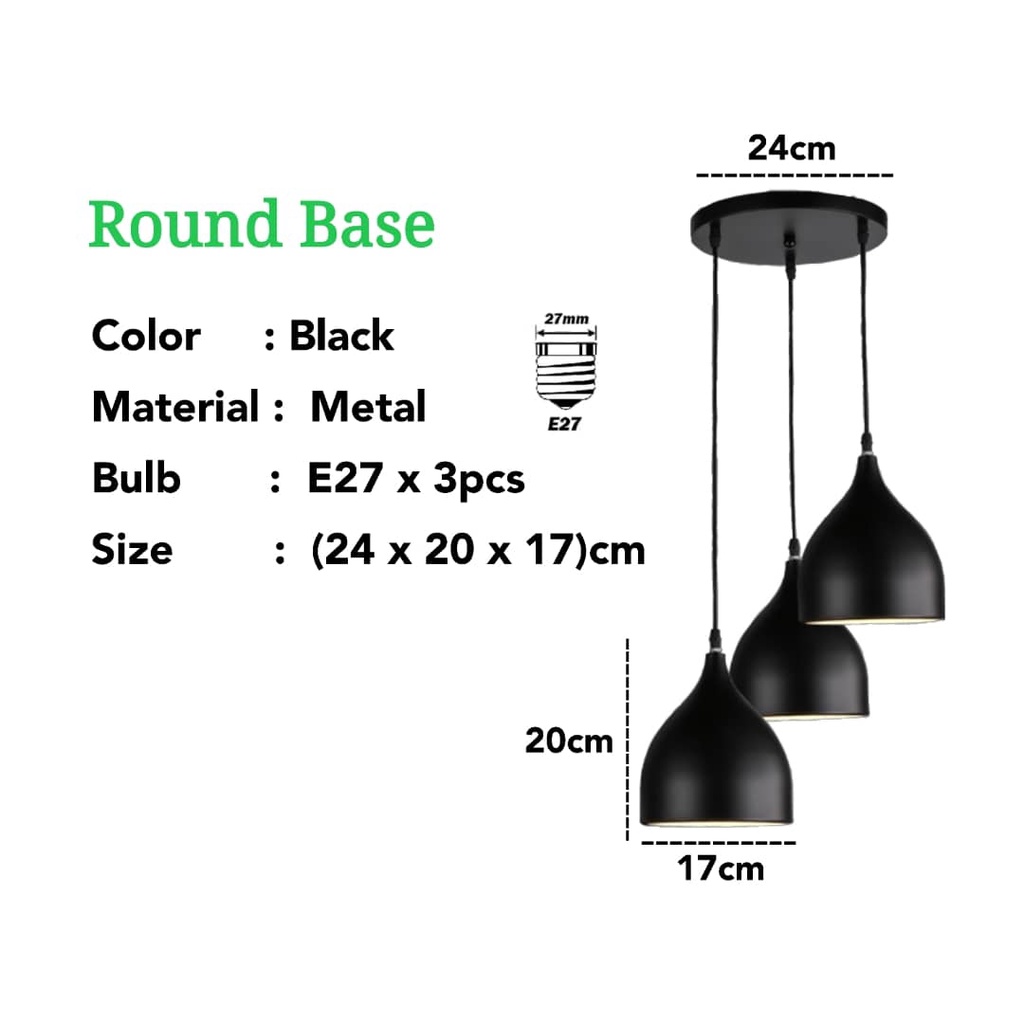 Dining Pendant Light Modern Design Lampu Siling Hanging Lamp Decorative ...