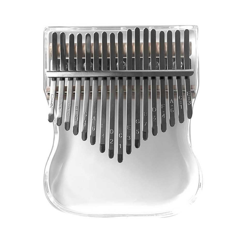 17-Key Thumb Piano Transparent Acrylic Kalimba Musical Instrument Mbira ...