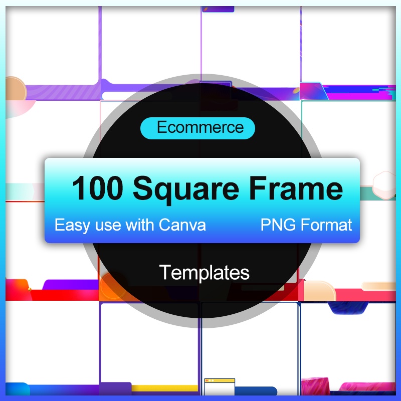 Square Frame Shopee Bingkai Ecommerce Design Template Lazada Canva ...