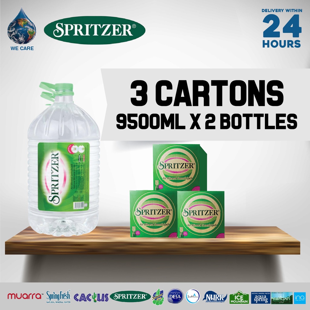 SPRITZER Mineral Water (9500ml x 2 Bottles x 3 Cartons) | Shopee Malaysia