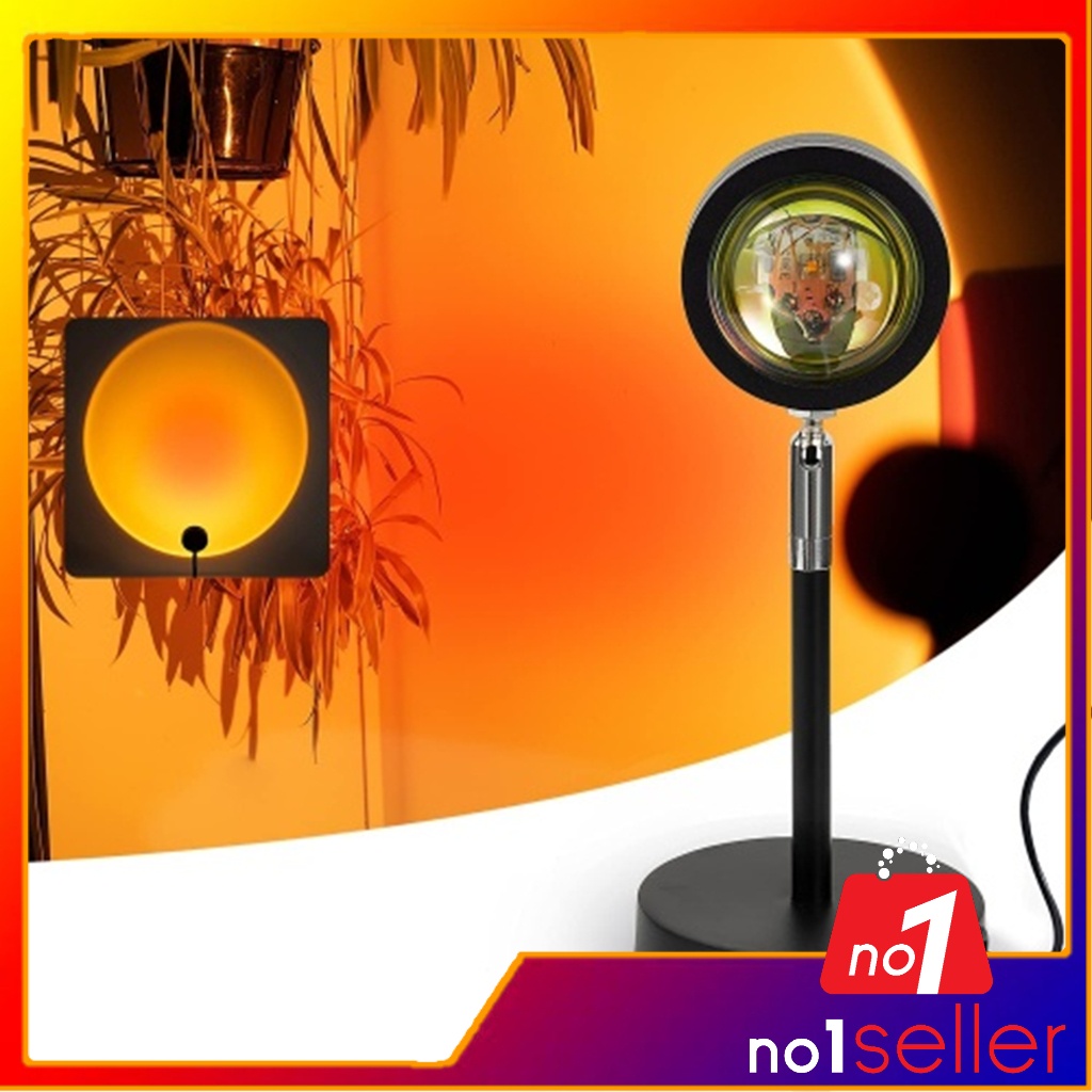 Sunset Lamp USB Charging Desk Lamp Rainbow Projection Background ...