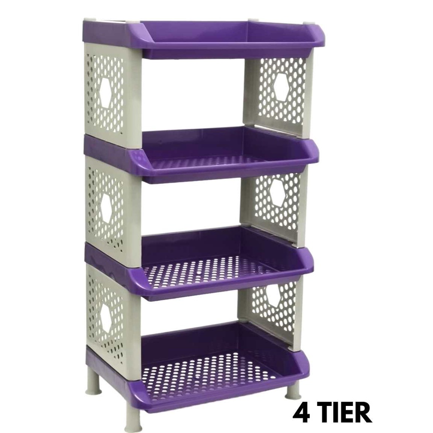 Rak Plastik Serbaguna Bertingkat Segi Empat Rak / Stackable Rectangle ...
