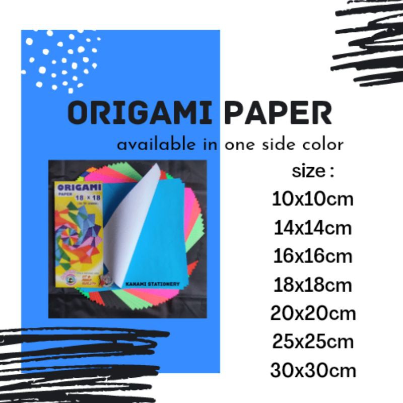 Origami paper sizes store