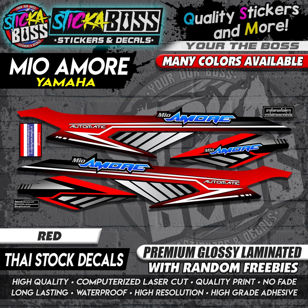 MIO AMORE THAI DECALS【PREMIUM GLOSSY LAMINATED】 | Shopee Malaysia