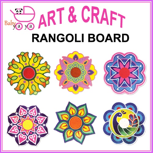 Sand Art Rangoli Board Kit Deepavali Celebration Family fun time kid ...