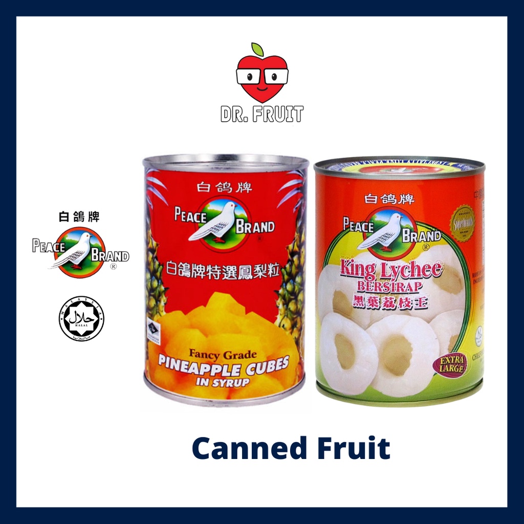 【Peace】Canned Fruit 白鸽水果罐头（Halal）- 565g | Dr.fruit / Tin Buah-buahan ...