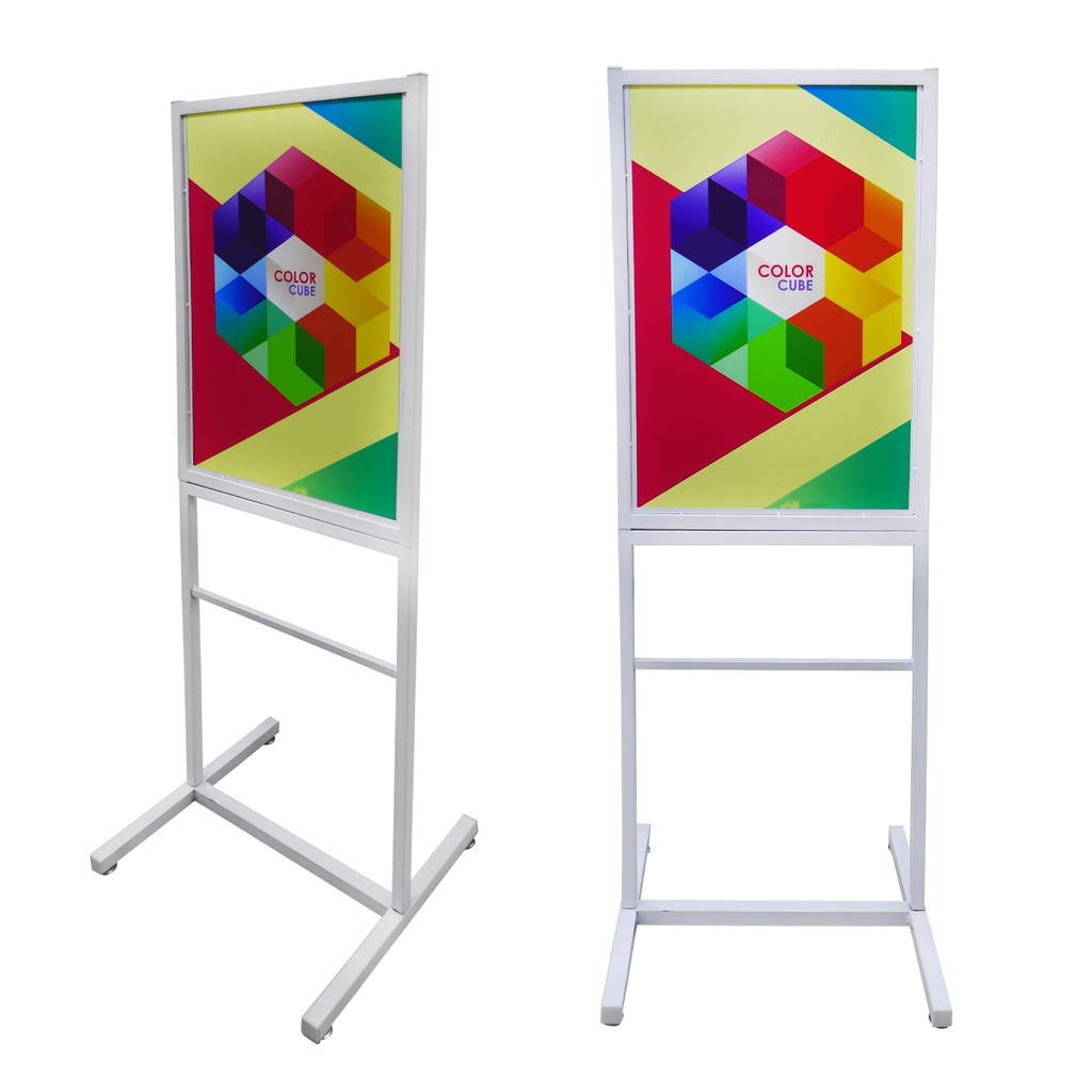 Poster Stand - White ( Perfect For lobbies, Offices and Store Fronts ...