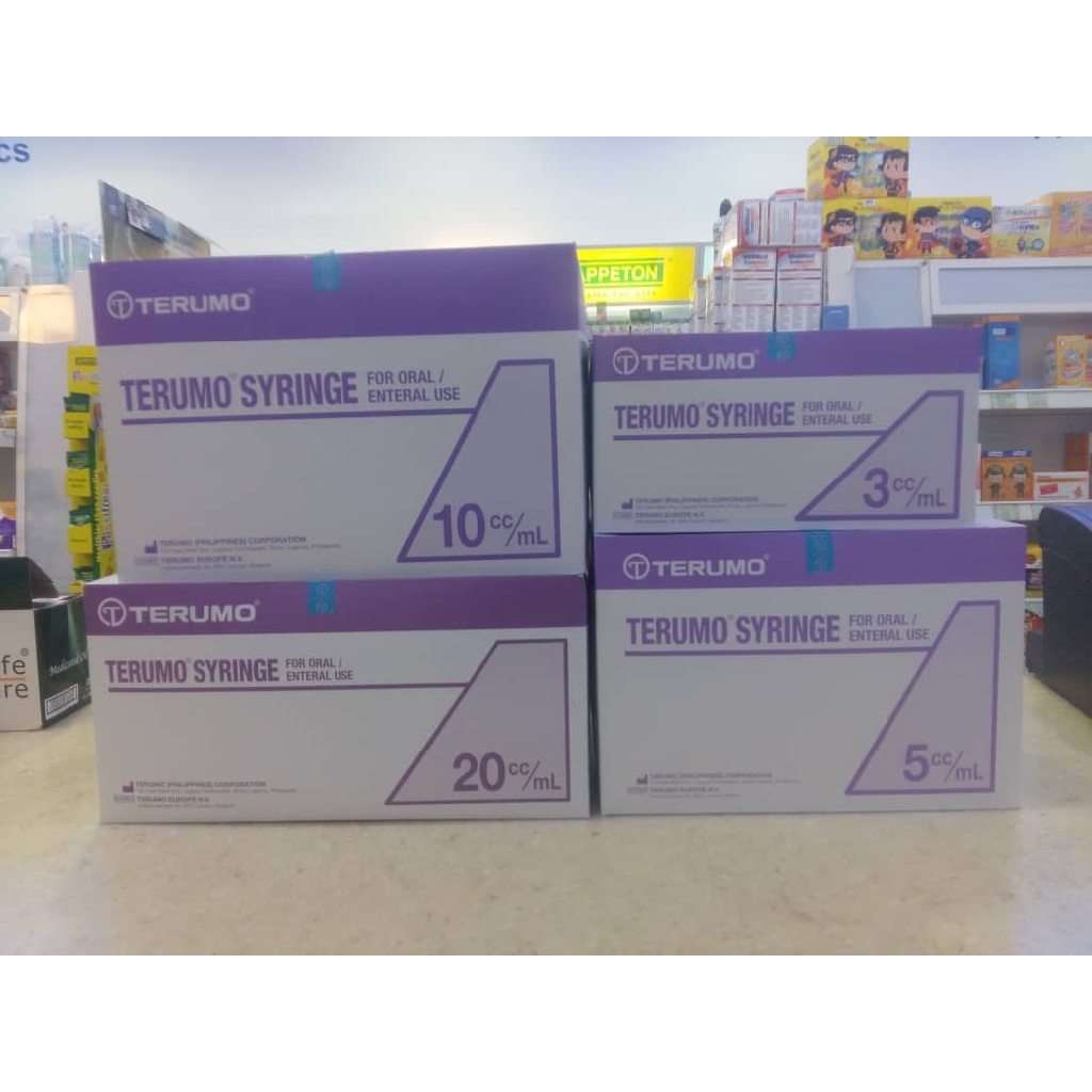 BOX TERUMO SYRINGE FOR ORAL/ ENTERAL USE 3ML/5ML/20ML/10ML RYLES TUBE FEEDING USE | Shopee Malaysia