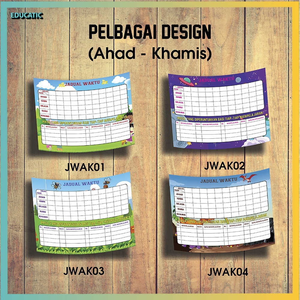 Jadual Kelas Waktu | Jadual Waktu Mata pelajaran | Student Class ...