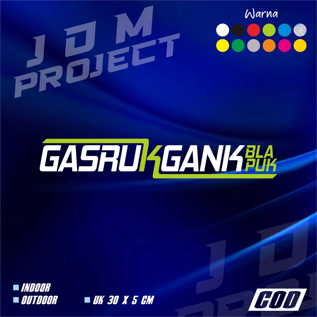 Gasruk STICKER GANK JDM gasrukgank car window sticker | Shopee Malaysia