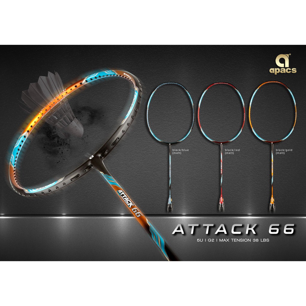 APACS ATTACK 66 BADMINTON RACKET | Shopee Malaysia