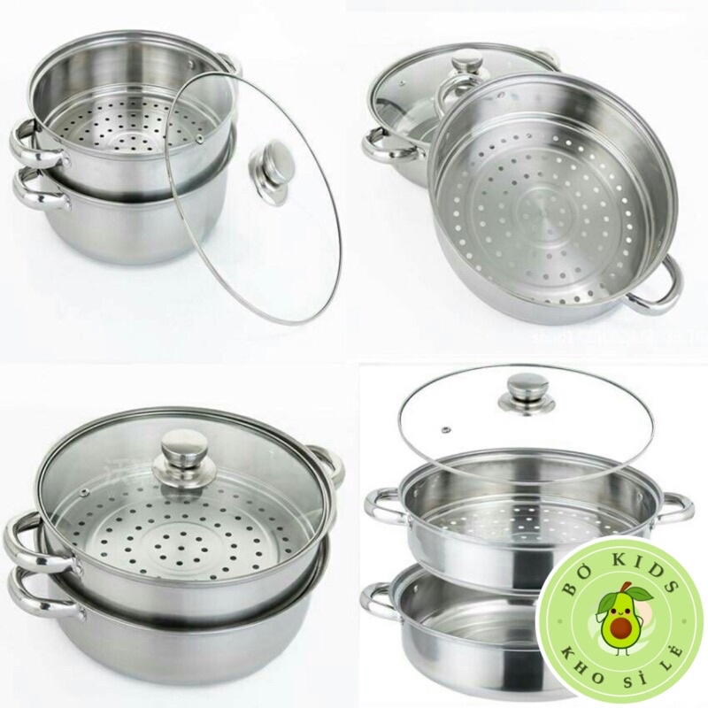 28cm multi-function 2-layer steamer (using induction cooker and gas ...