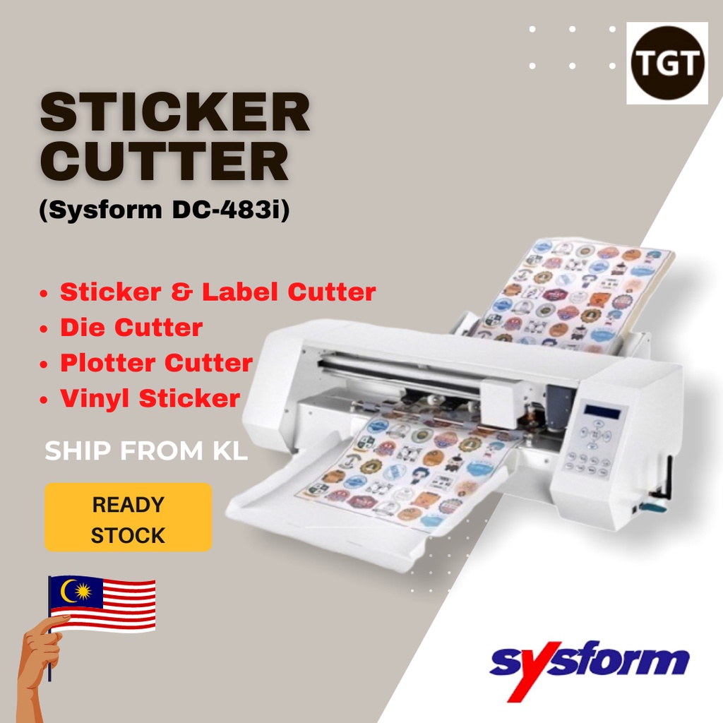 Sticker Cutter (Sysform DC-483i)/ Sticker Cutter / Label Cutter / Die Cutter / Plotter Cutter ...