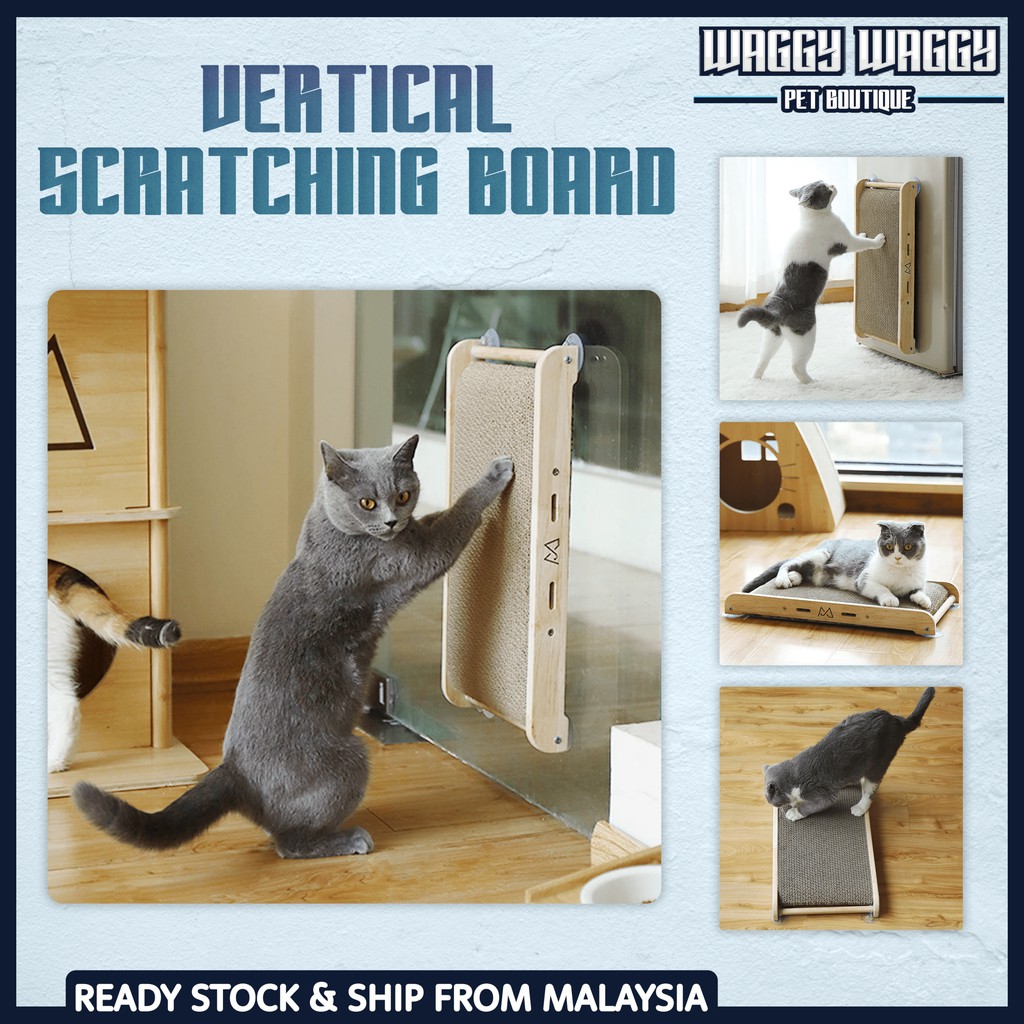 Vertical Cat Scratch Board Corrugated Kitten Catnip Cat Scratching Pad ...