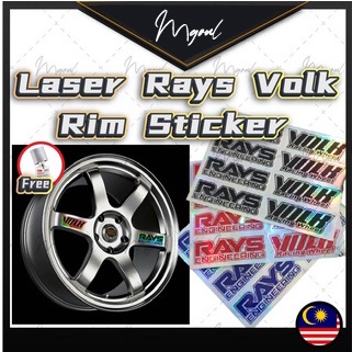 [CLEAR STOCK]LIMITED LASER VOLK RACING 4PCS HIGH GRADE RIMS STICKER ...