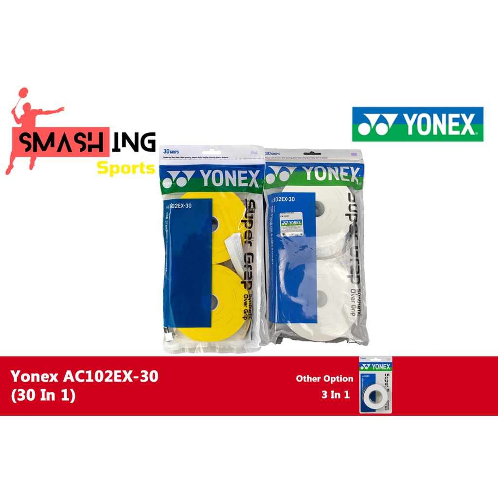 Yonex AC102EX-30 AC102 AC 102 Overgrip Badminton Tennis (100% Original From Sunriseclick ...