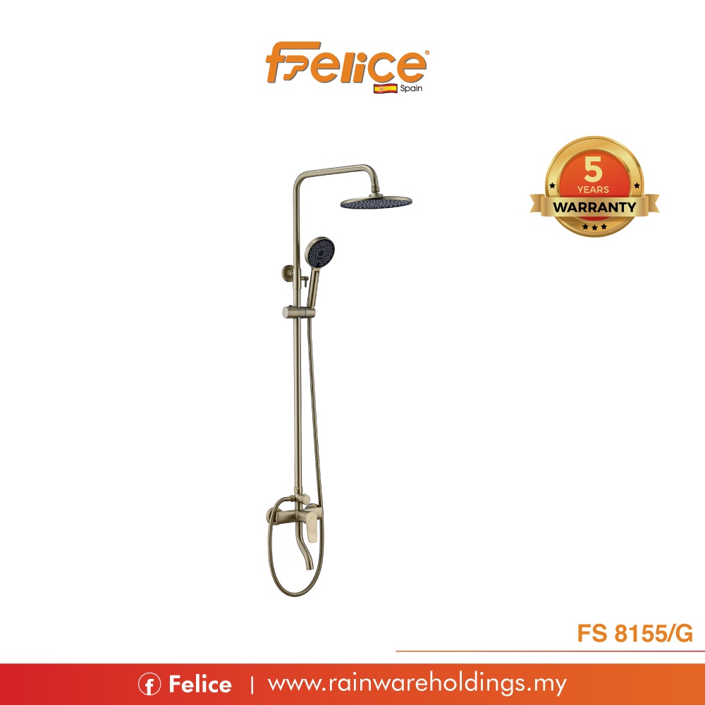 FS 8155 /G : 3-way exposed shower set (Matte Gold) | Shopee Malaysia