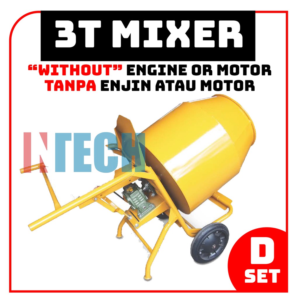 3T CONCRETE MINI MIXER COMPLETE WITH 5.0HP ROBIN ENGINE / 7.0HP CHINA ...