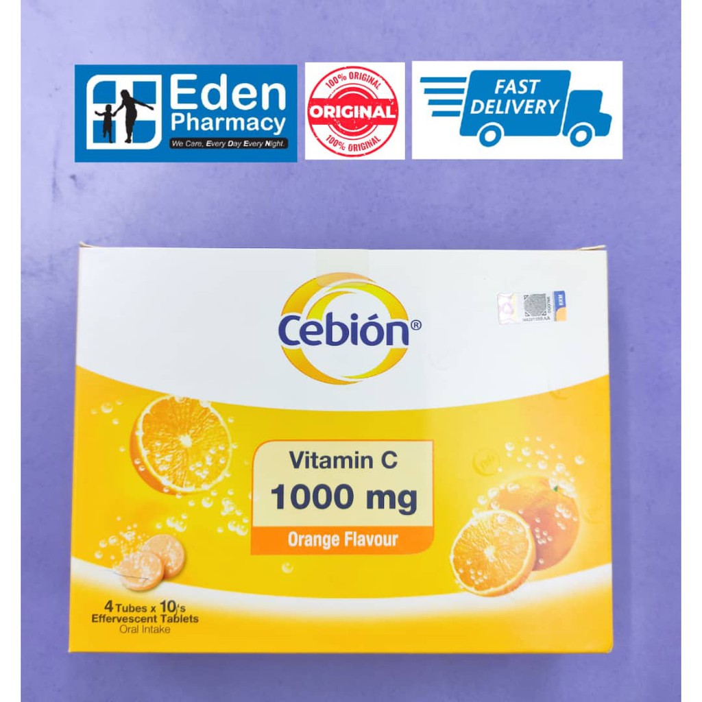 Cebion Vitamin C 1000mg Orange Flavour ( 4 x 10's ) ( 1 box ) | Shopee ...