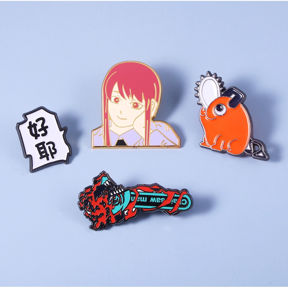 Anime Chainsaw Man Enamel Pins Pokita Macchima Brooch Spirited Away