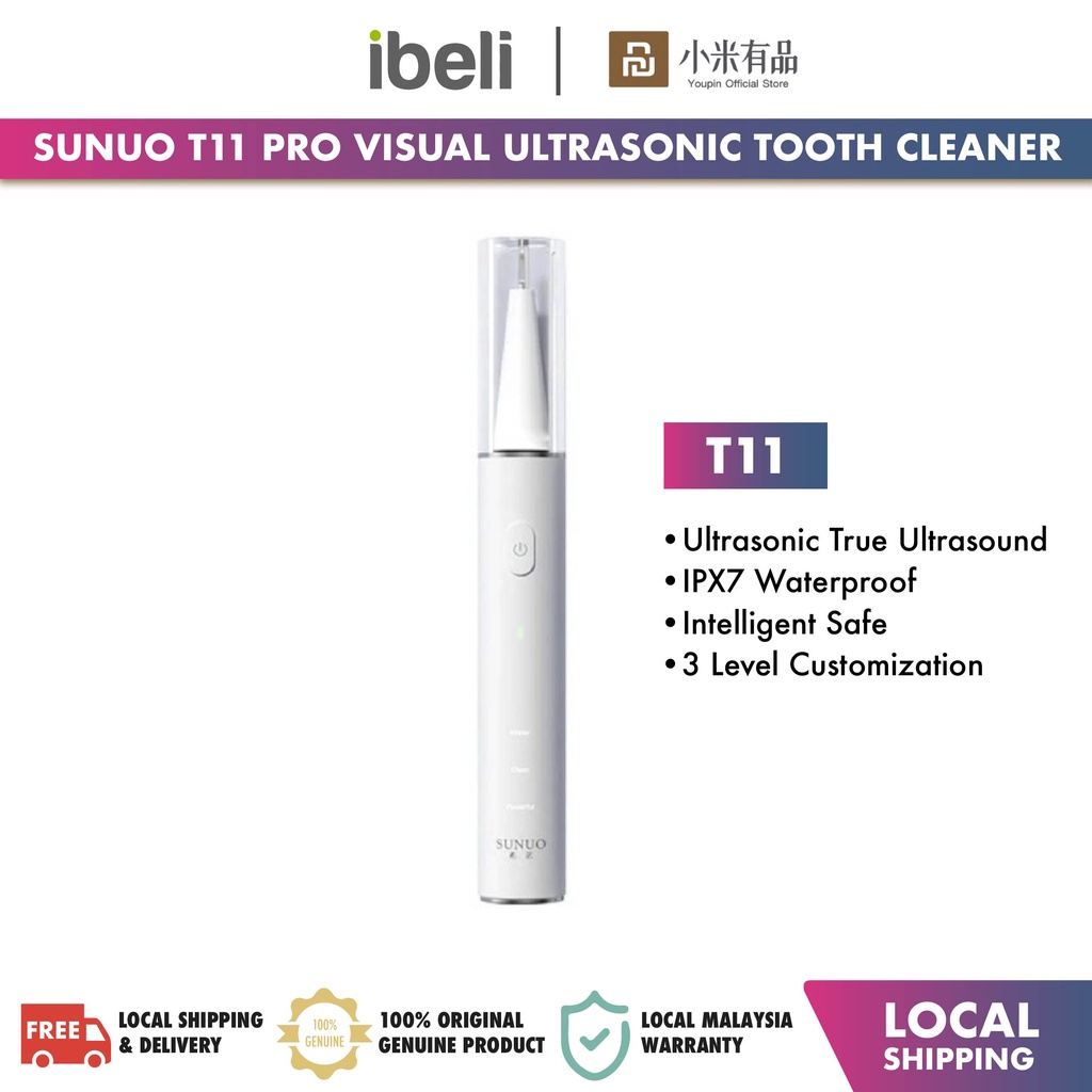 SUNUO T11 Pro Smart Intelligent Teeth Cleaning Visual Ultrasonic Dental ...