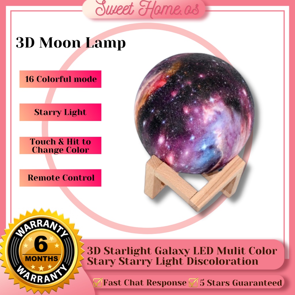 3D Starlight Galaxy LED Mulit Color Stary Starry Light Discoloration ...
