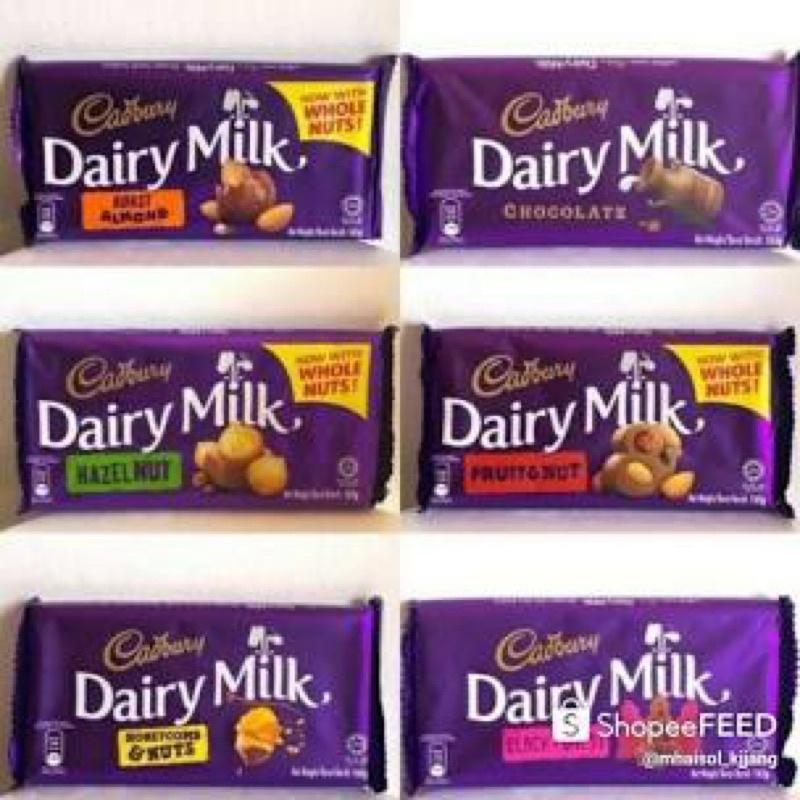Cadbury Dairy Milk Chocolate 160g | Shopee Malaysia