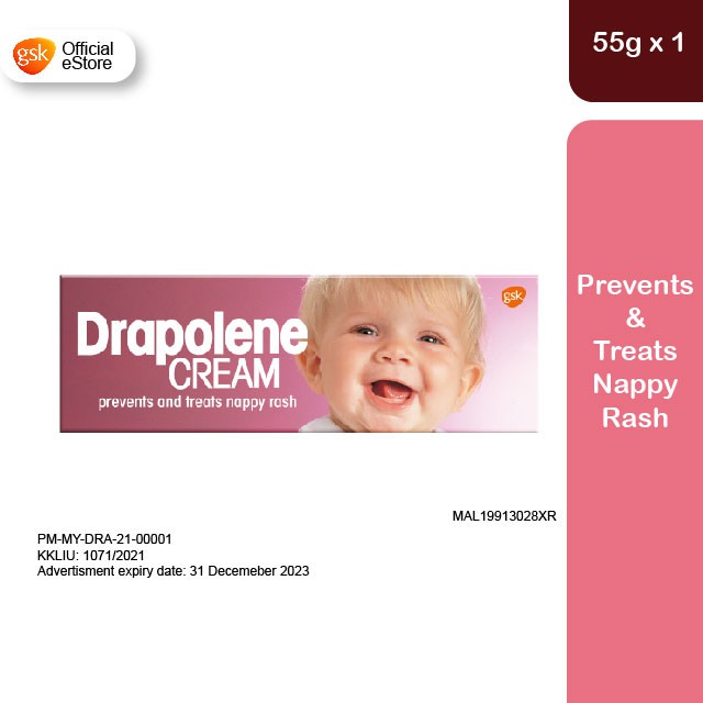 Drapolene Cream Prevents & Treats Nappy Rash (1 x 55g) | Shopee Malaysia