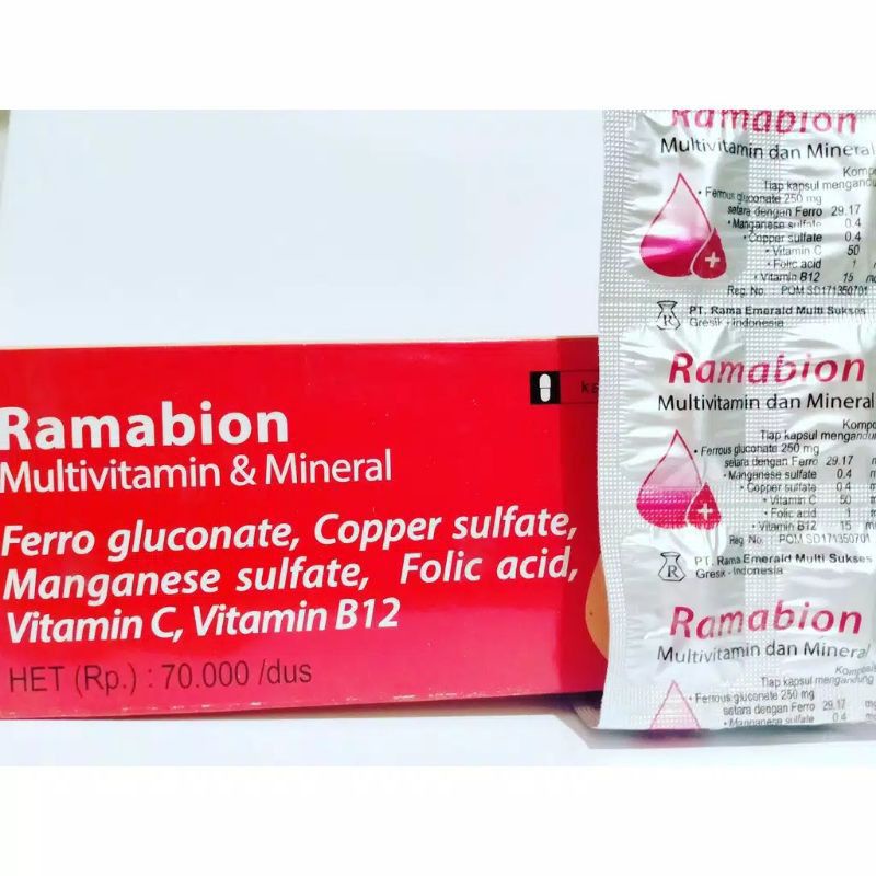 Ramabion Blood Supplement Tab For Per Strip | Shopee Malaysia