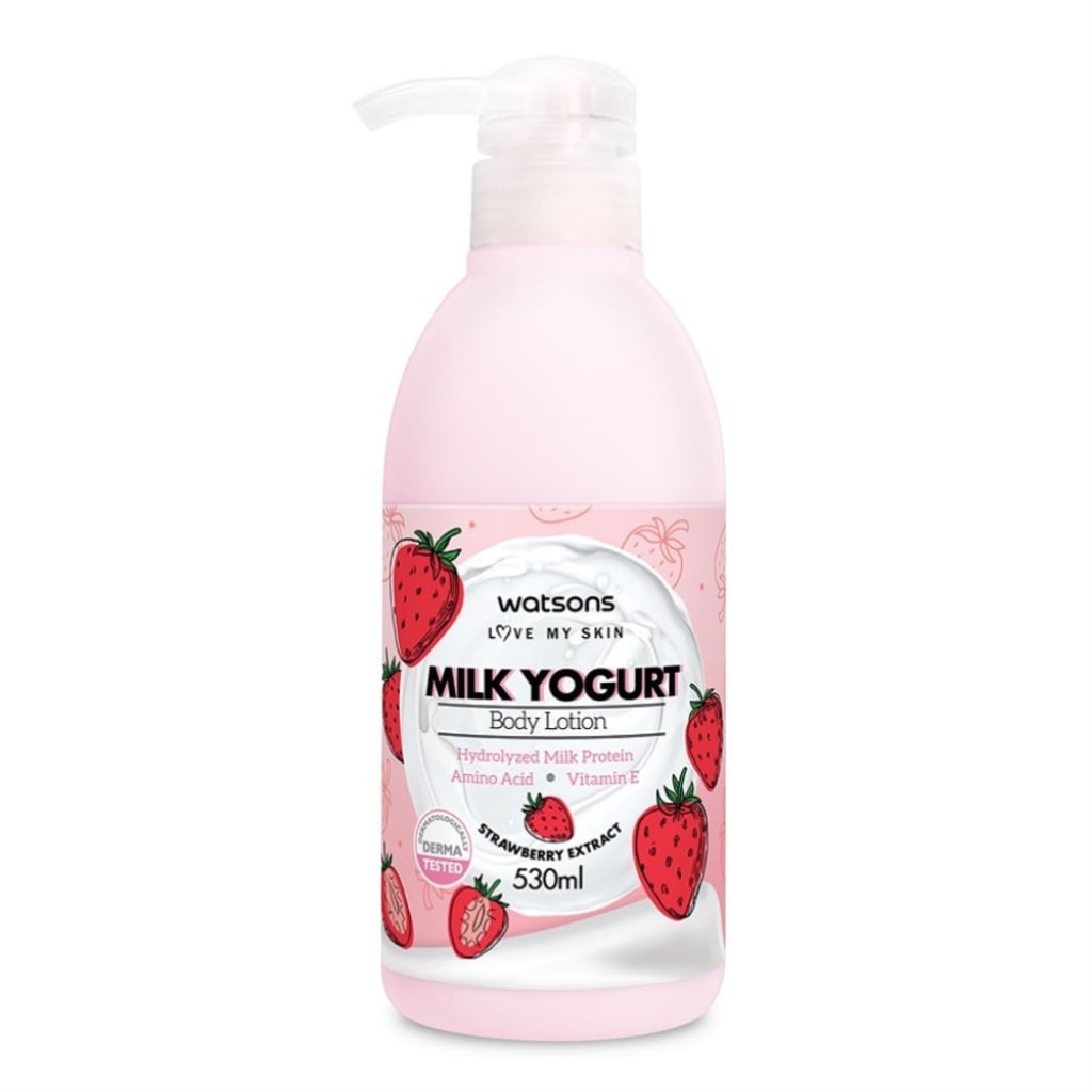 WATSONS Milk Yogurt Body Lotion Strawberry 530ml | Shopee Malaysia