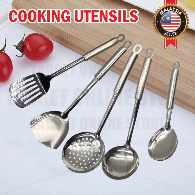 Stainless Steel Cooking Utensils Ladle Turner Spatula Rice Spoon ...