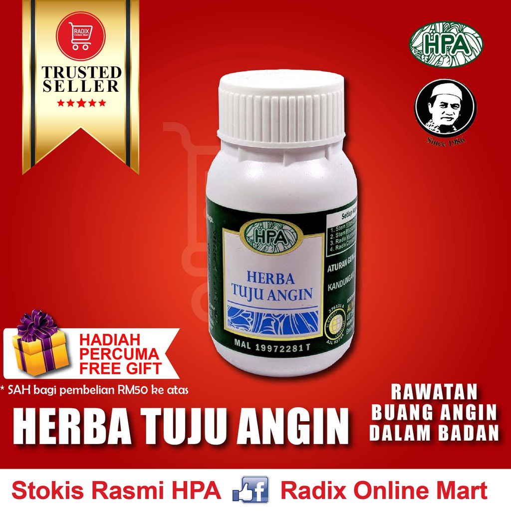 HERBA TUJU ANGIN (RAWATAN ANGIN BERLEBIHAN DALAM BADAN) 75 BIJI ...