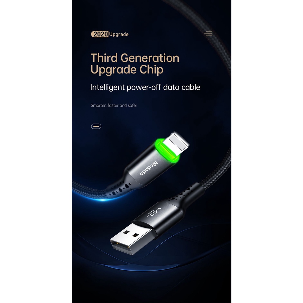 MCDODO CA-741 FAST CHARGE MAX 3.0A AUTO DISCONNECT DATA CABLE | Shopee ...