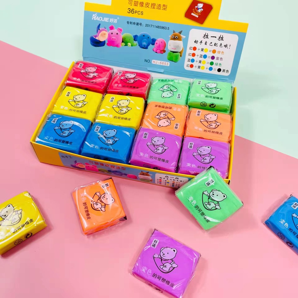 [ Ready Stock ] 6pcs/set Colorful Flexible Magic Bendy Eraser Pemadam ...