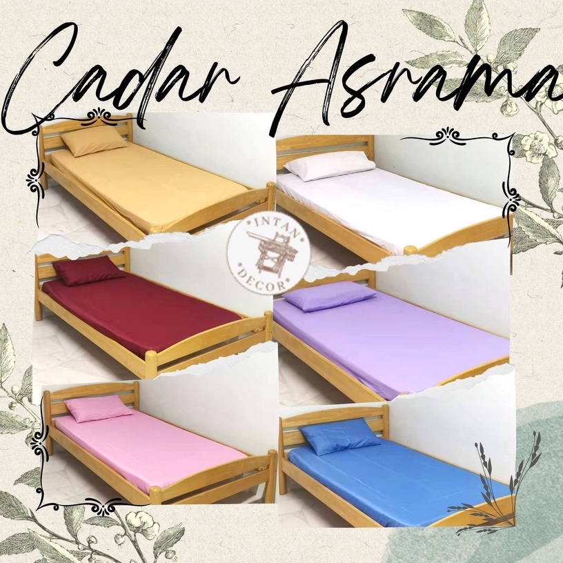 Ready Stock Set Cadar Asrama Bujang Warna Plain Bergetah Set Cadar ...